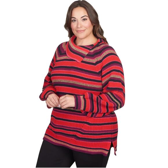 Ruby Rd. | Sweaters | Ruby Rd Womens Plus Split Cowl Neck Oversized ...